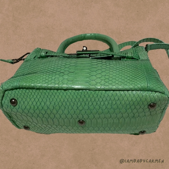 Glen Arthur | Bags | Nwt Glen Arthur Python Crossbody Birkin Style Tote ...